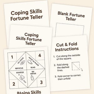 Coping Skills Fortune Teller Kit for Kids – Printable SEL Tool for ...