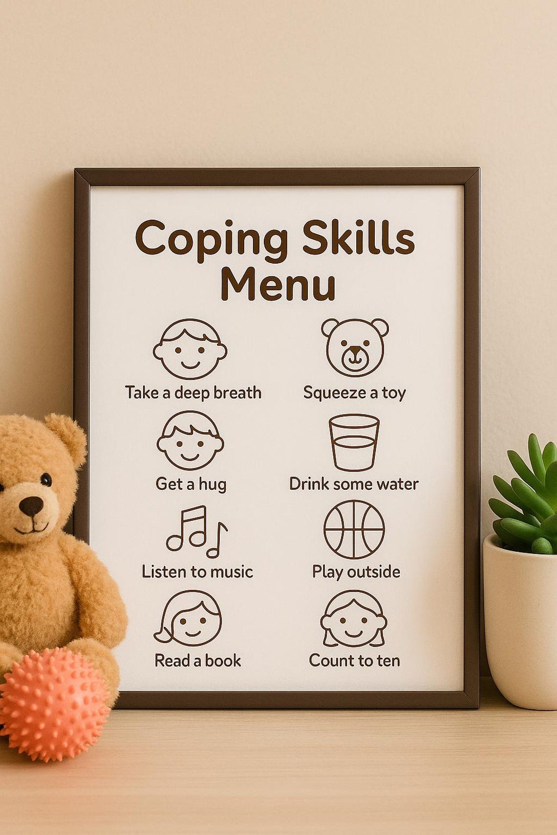 Coping Skills Menu for Kids – Printable Calm Down Strategies Chart - Etsy