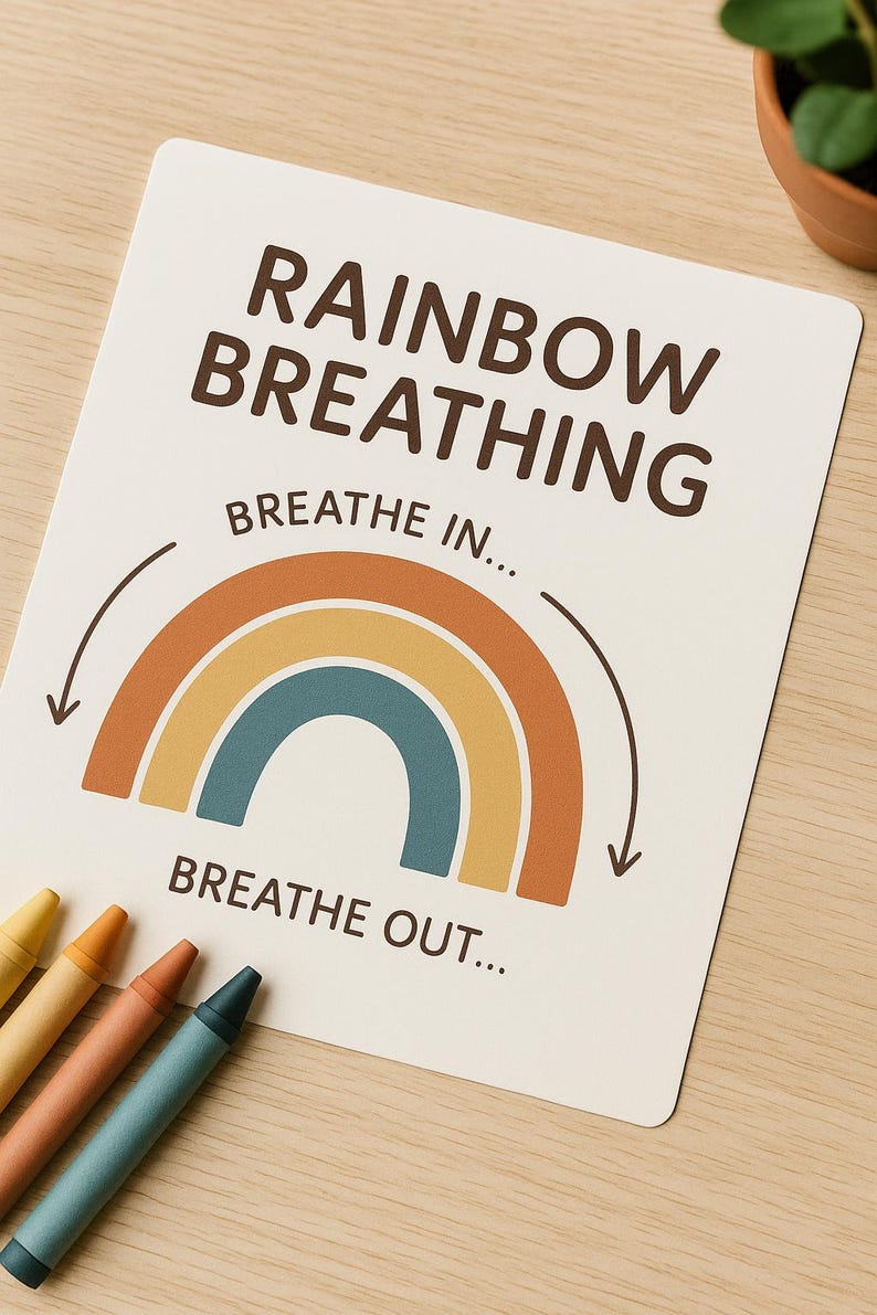 Breathing Exercise Cards for Kids – Calm Down Tools for Big Emotions ...
