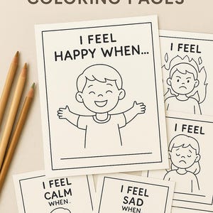 Emotions Coloring Pages for Kids – Printable Feelings Worksheets for ...