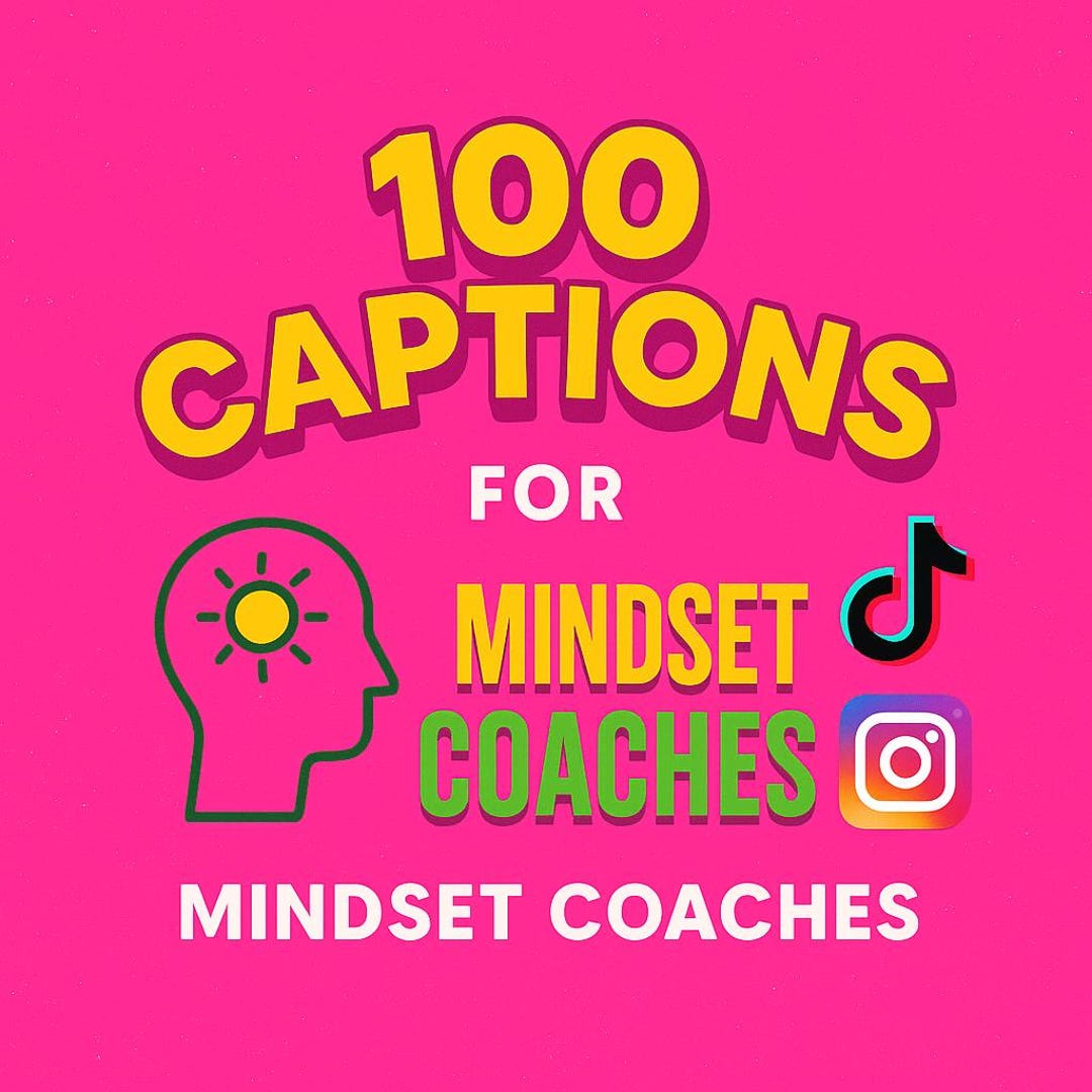 Mindset Coach Caption Templates: Instagram Content for Creators - Etsy