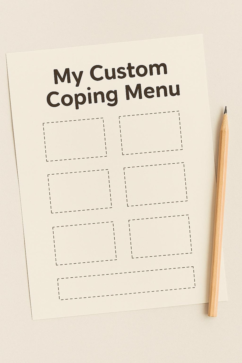 Coping Skills Menu for Kids – Printable Calm Down Strategies Chart - Etsy