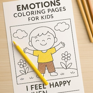 Emotions Coloring Pages for Kids – Printable Feelings Worksheets for ...