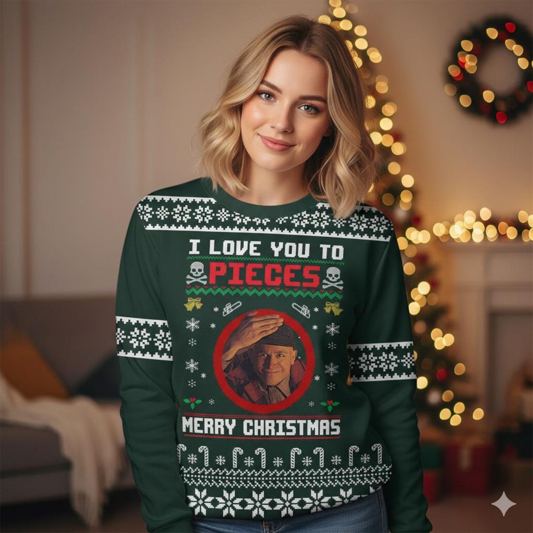 Charlie Hunnam Ed Gein Drinking Wine and Eating Sinful Cold Cuts Christmas Sweatshirt, Funny All ...