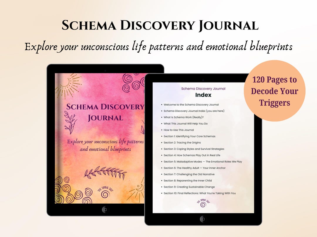 Schema Discovery Journal Emotional Patterns Workbook Self Reflection ...