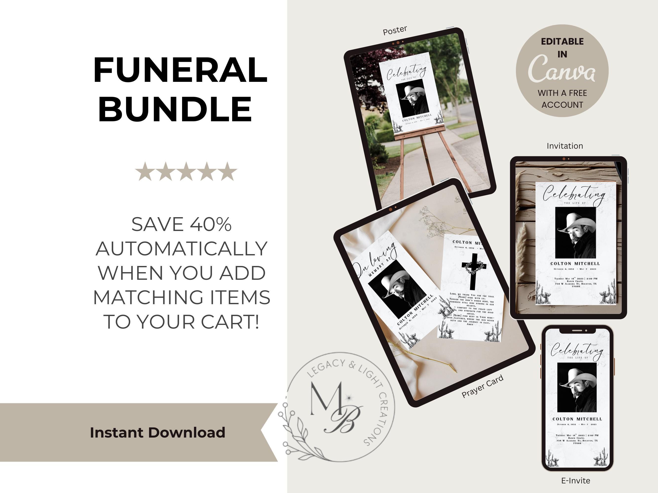Customizable Cowboy Western Funeral Sign for Honoring a Beloved Life - Etsy