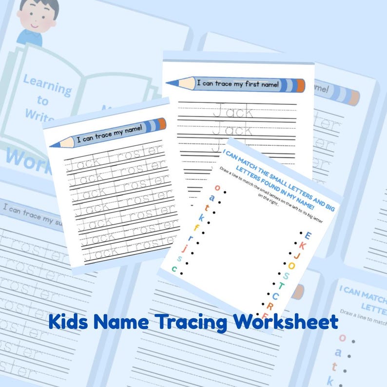 Custom Name Tracing Worksheet: Editable Handwriting Practice (digital ...