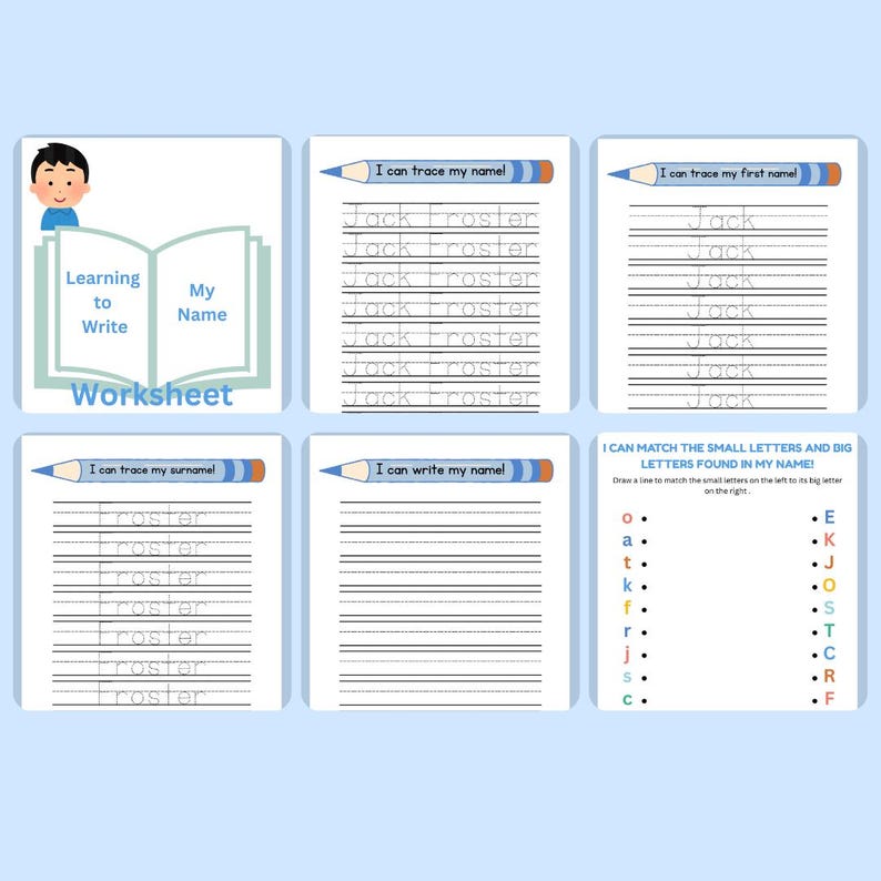 Custom Name Tracing Worksheet: Editable Handwriting Practice (digital ...