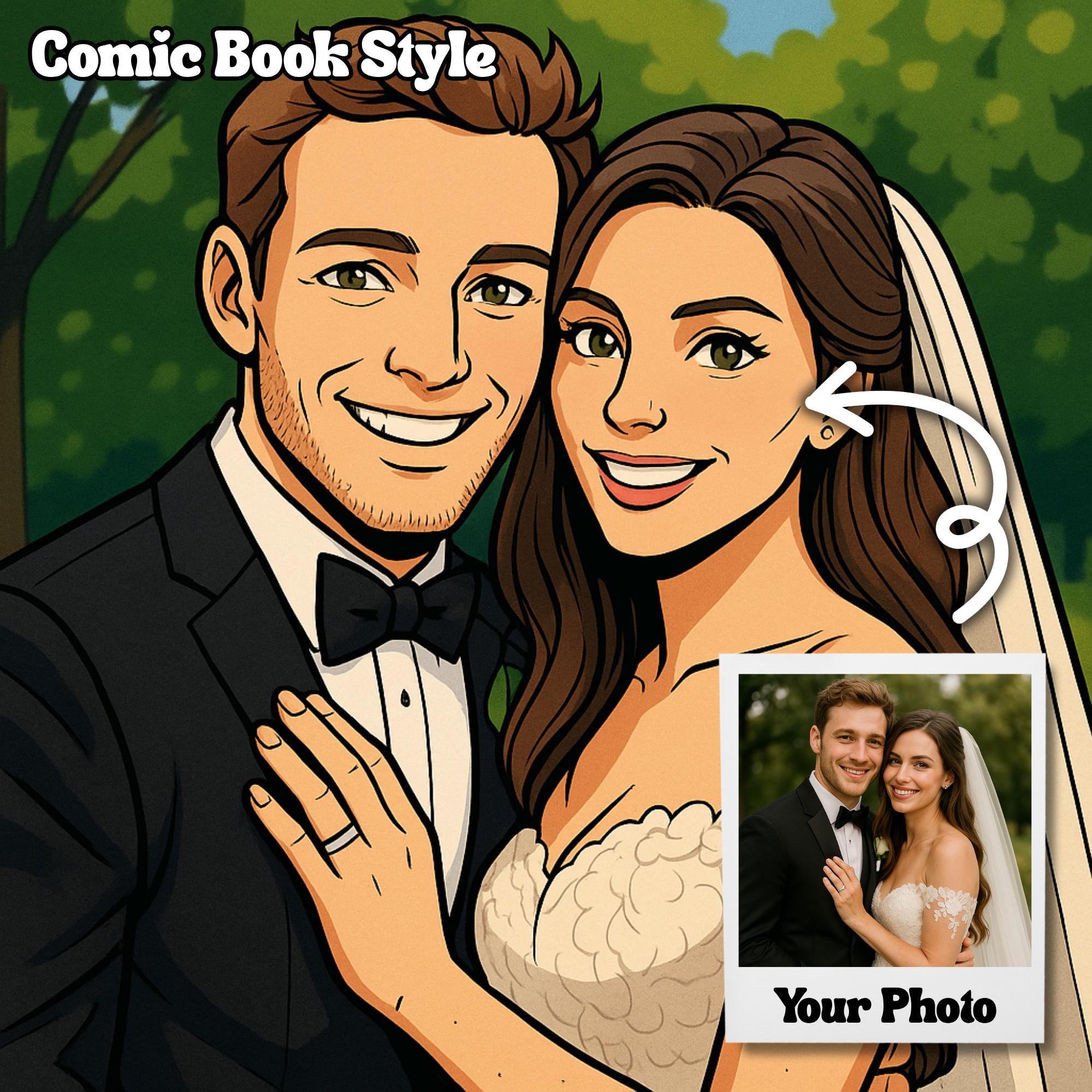 Custom Comic Book Portrait, Superhero Style Art From Photo, Gift for ...