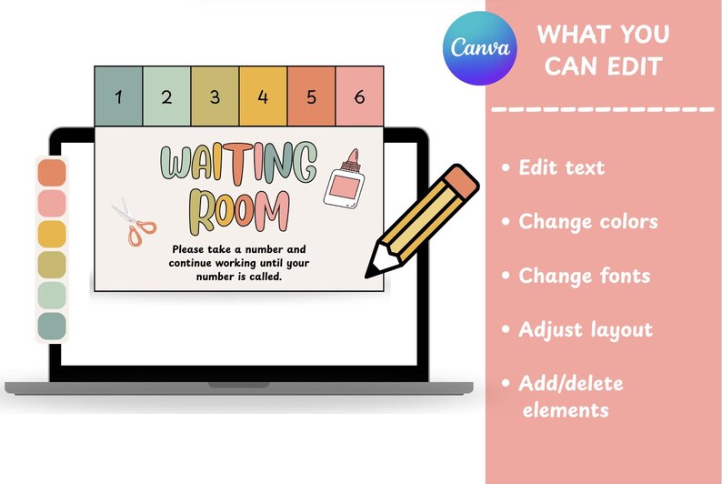 Classroom Waiting Room System – Calm Pastel Clip Line for Student Help ...
