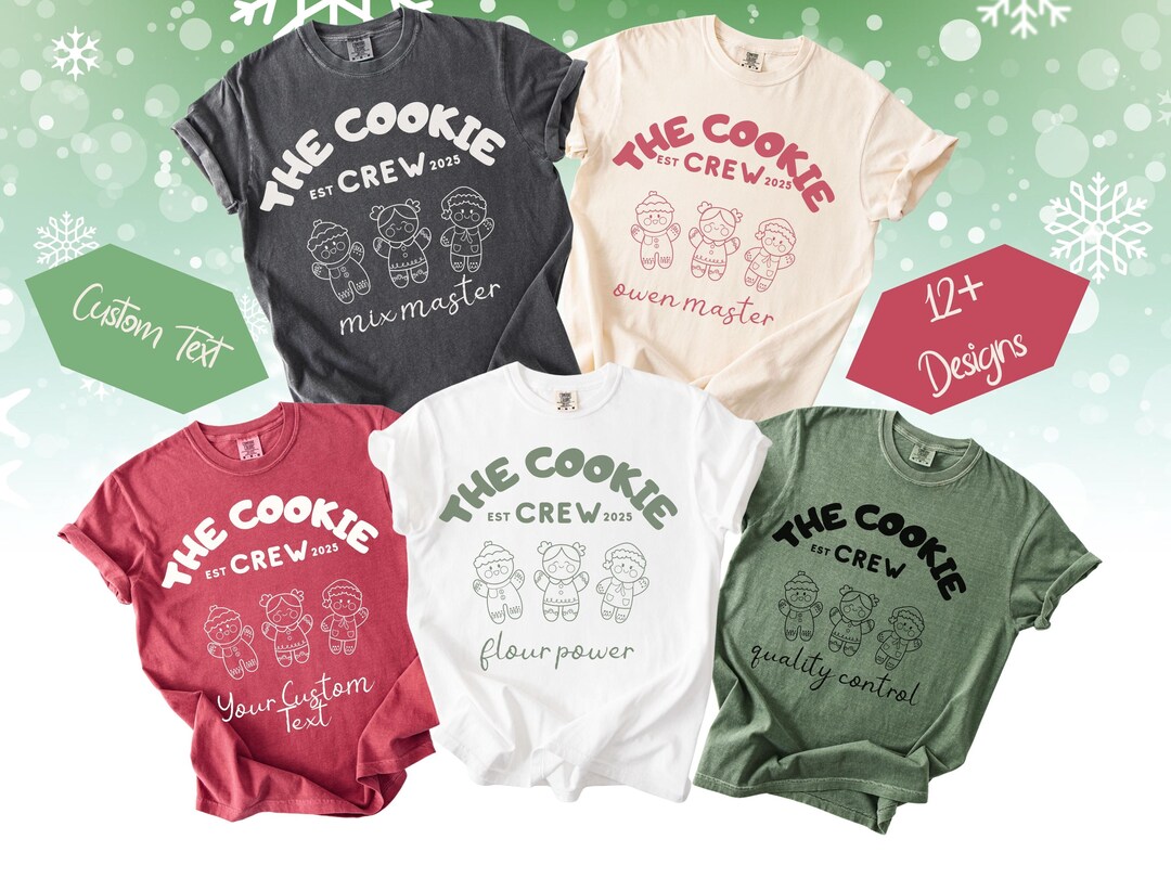Custom Christmas Cookie Crew Comfort Colors Shirt - Etsy