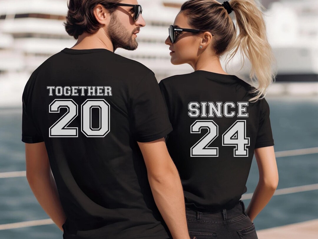Custom Year Together Since Shirt, Couple Valentine’s Day Tee ...