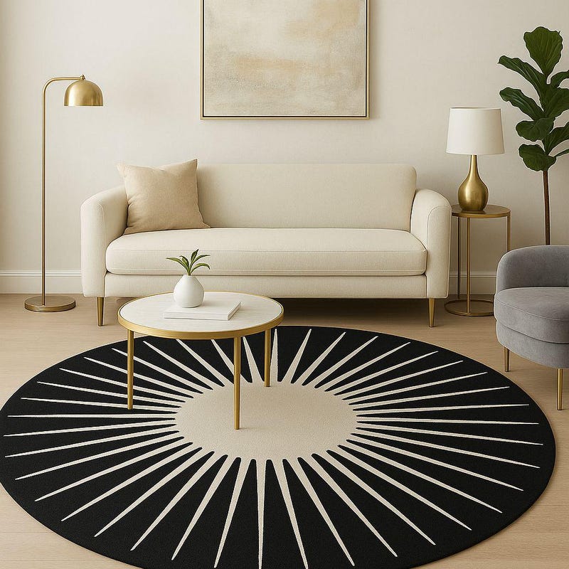 Wool Area Rug 5 Round - Etsy