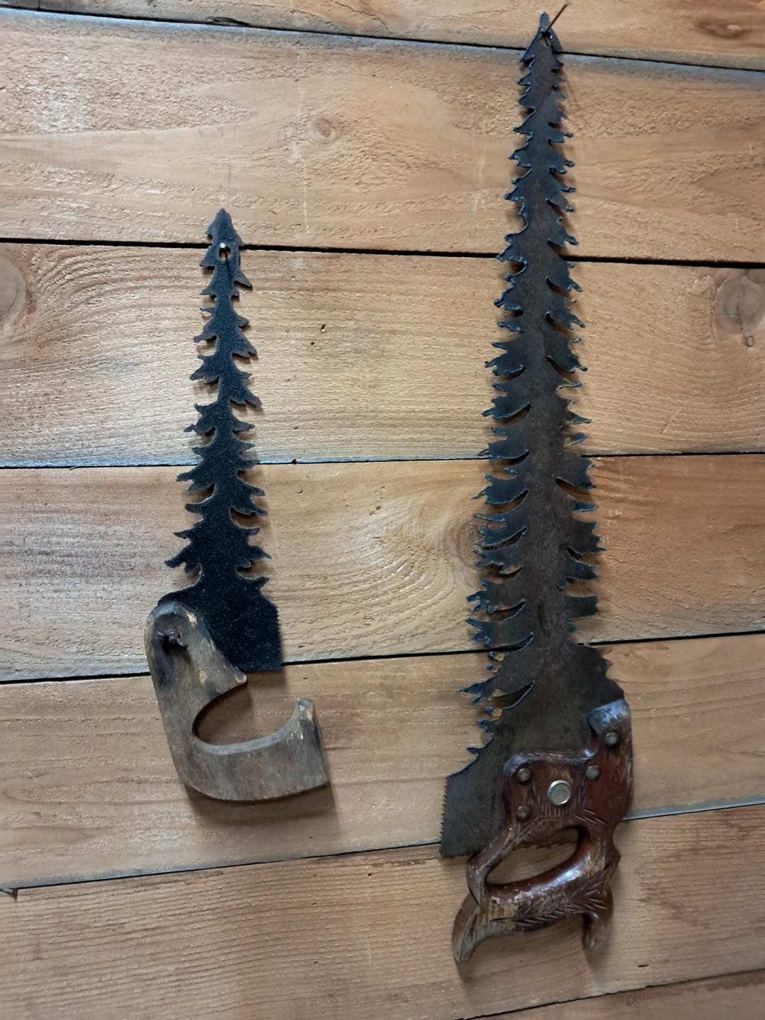 Hand Saw Trees. Freehand Cut 2 Included Free Shipping. . 21 and 29 Inch ...