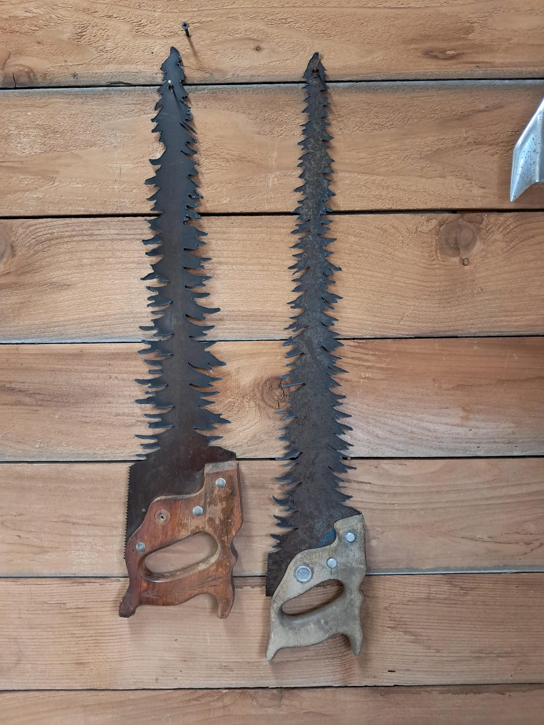 Hand Saw Trees. About 29 Inch Freehand Cut 2 Included Free Shipping - Etsy