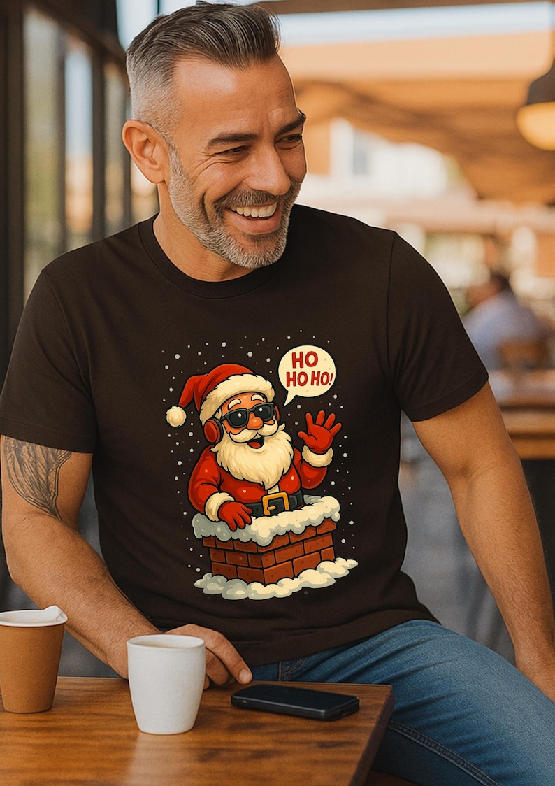 Funny Stuck Santa PNG – Christmas Clipart, 300DPI, No Background - Etsy