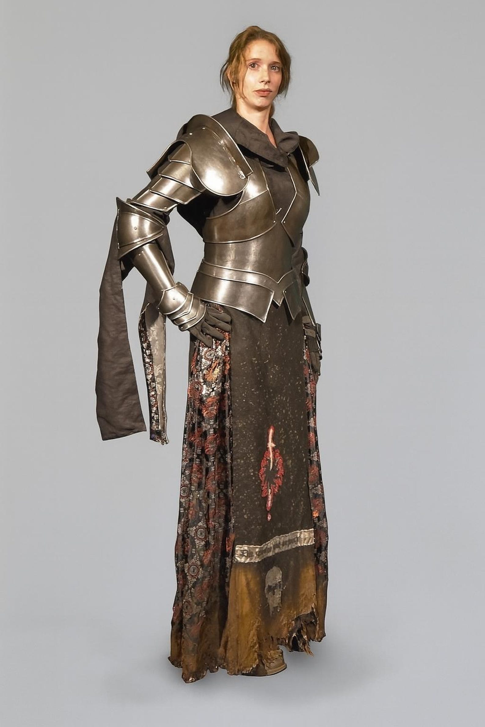 Medieval Women's Warrior Costume ~ Full Steel Lady Armor Suit~ LARP ...