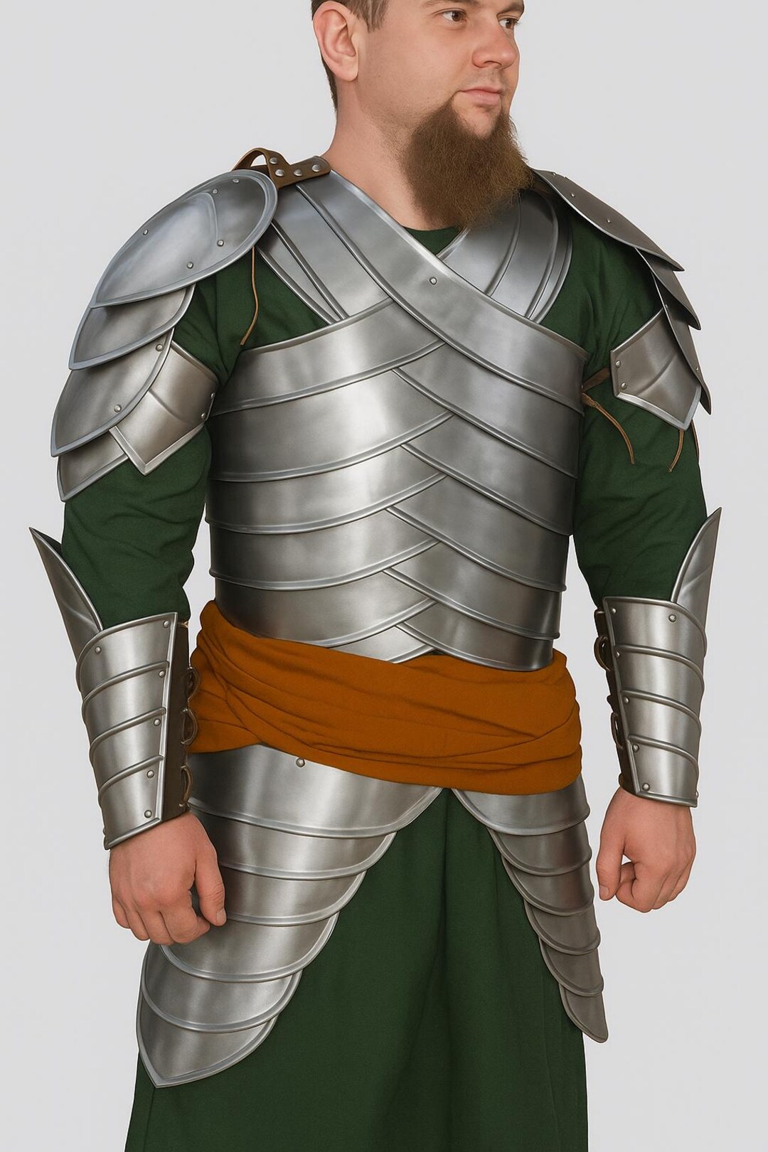 Medieval Plate Armor Set ~ Full Body Layered Steel Knight Suit for LARP ...