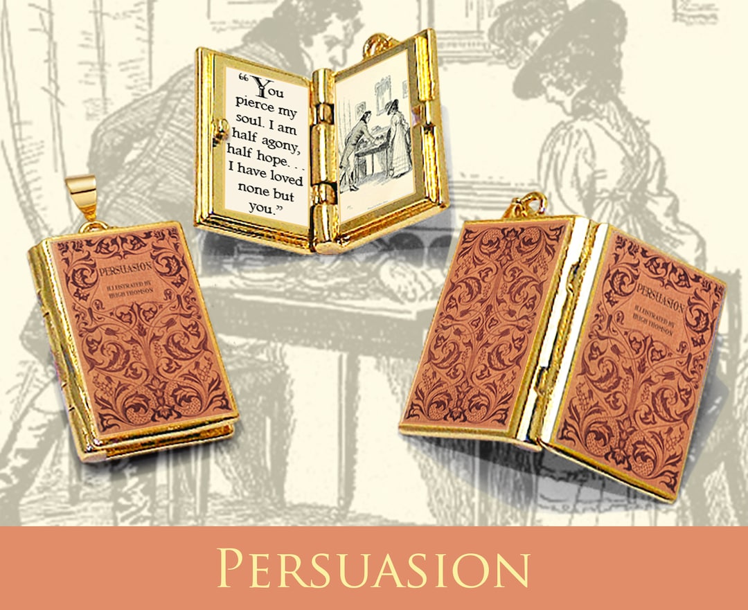 Miniature Book Locket Quote Pendant - Persuasion by Jane Austen ...