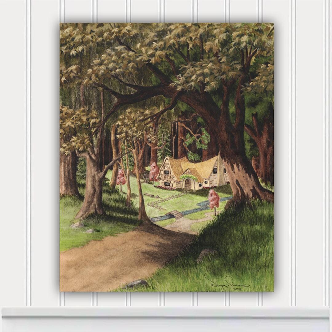 Snow White and the Seven Dwarves' Cottage in the Enchanted Forest ...