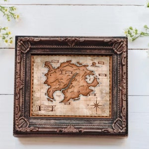 Neverland Map Peter Pan 8 X 10 Art Print by Devyn Samara Storybook ...