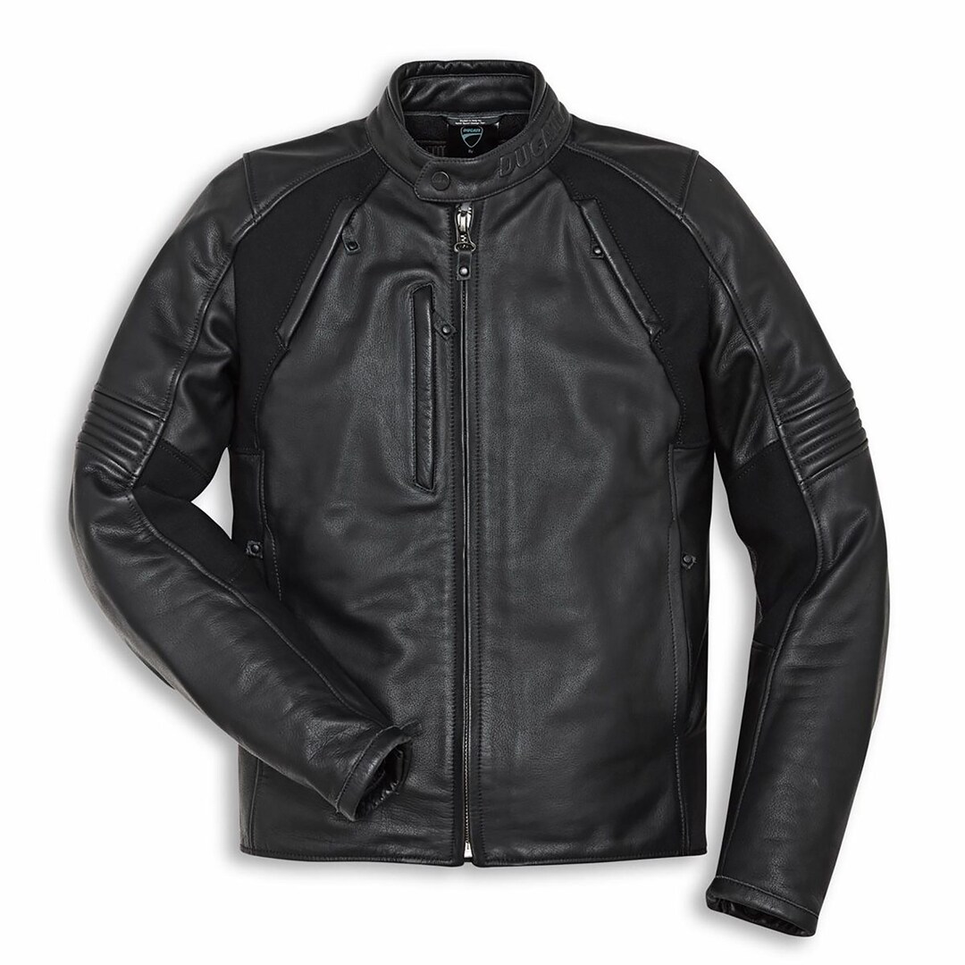 Ducati Black Rider Leather Motorcycle Jacket: CE Armored Biker Gear - Etsy