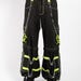 Gothic Biohazard Chain Pants Black Neon Green Cyberpunk Rave Techwear ...