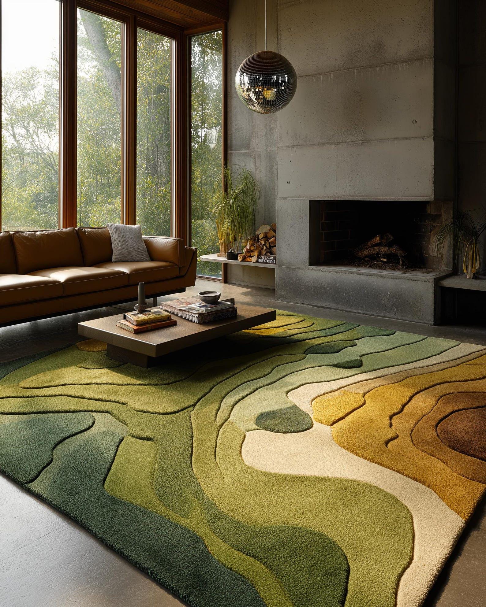 Handmade Wool Tufted Topographic Rug: Modern Abstract Design 8x10 - Etsy
