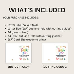 Teacher Thank You Card Printable – Editable Canva Template ...