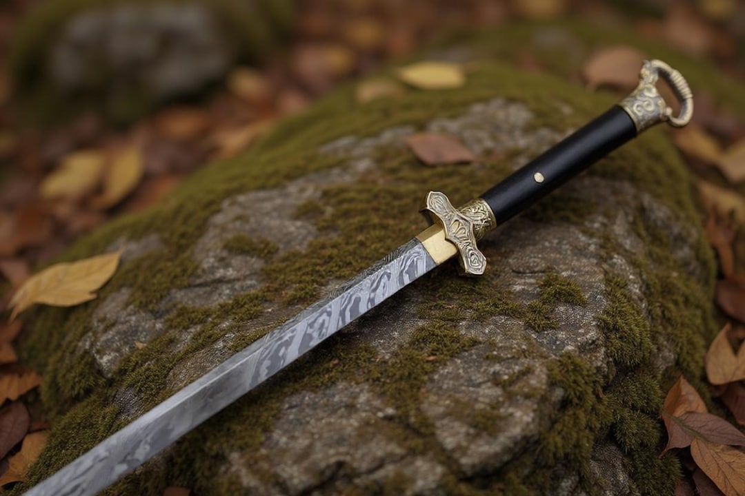 Hand Forged Full Copper Chinese Sword Huan Shou Dao 44" Chinese Ring ...