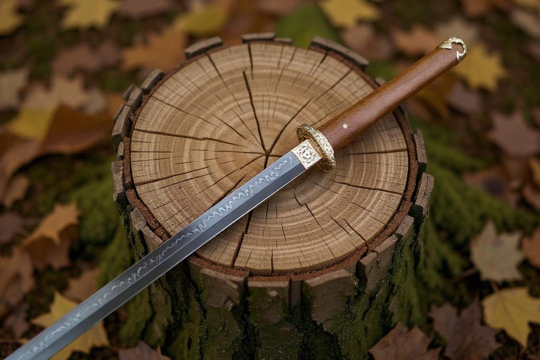 Hand-forged T10 Clay Tempered Tang Dynasty Dao Sword: Copper Fittings ...