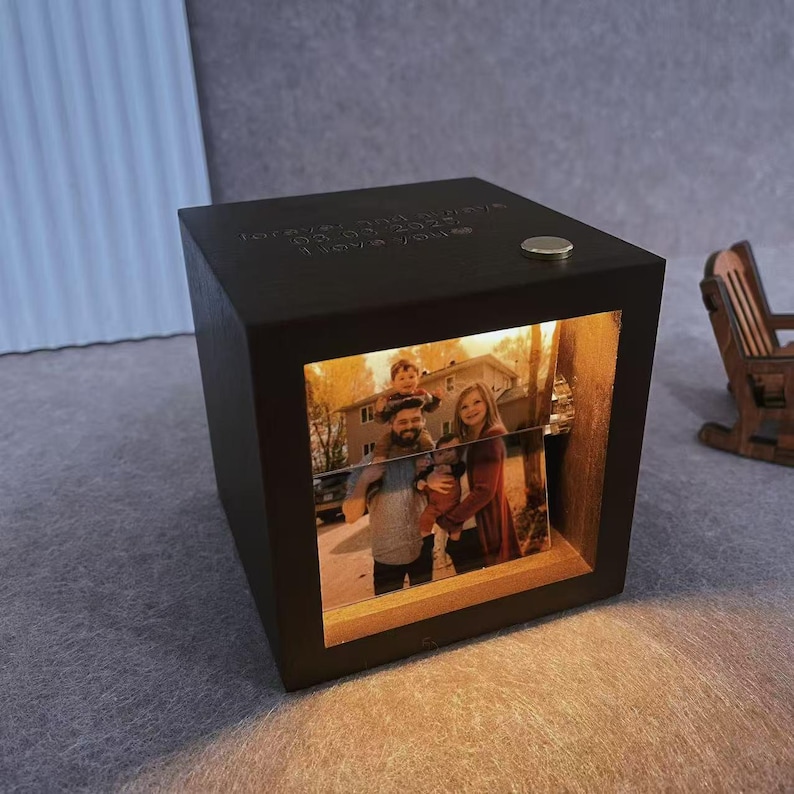 Custom Wooden Flipbook Animation Box With Light – Personalized Photo ...