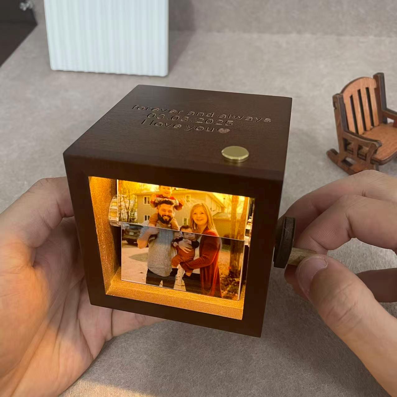 Custom Wooden Flipbook Animation Box With Light – Personalized Photo ...