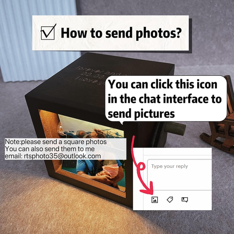 Custom Wooden Flipbook Animation Box With Light – Personalized Photo ...