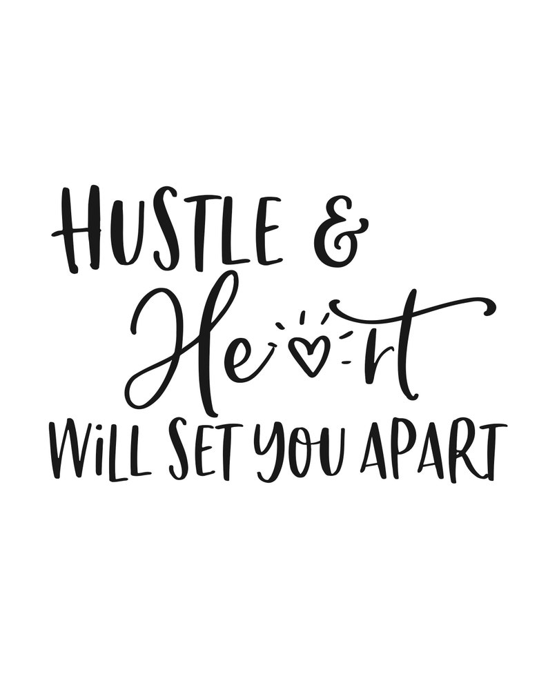 Home Print: Hustle & Heart // 8x10 Printable | Etsy