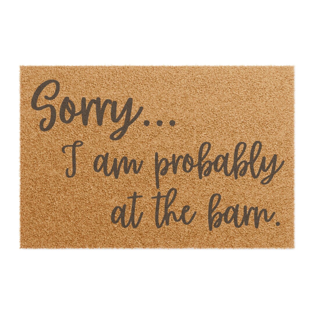 Funny Barn Lover Doormat: Rustic Farmhouse Welcome Mat - Etsy