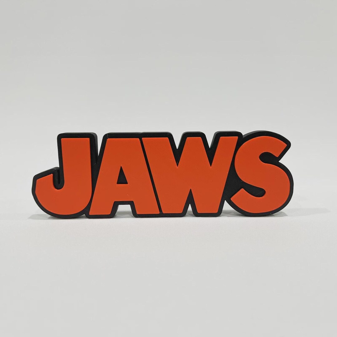 Jaws Logo Display Sign 3D Printed Free Standing Collectible - Etsy