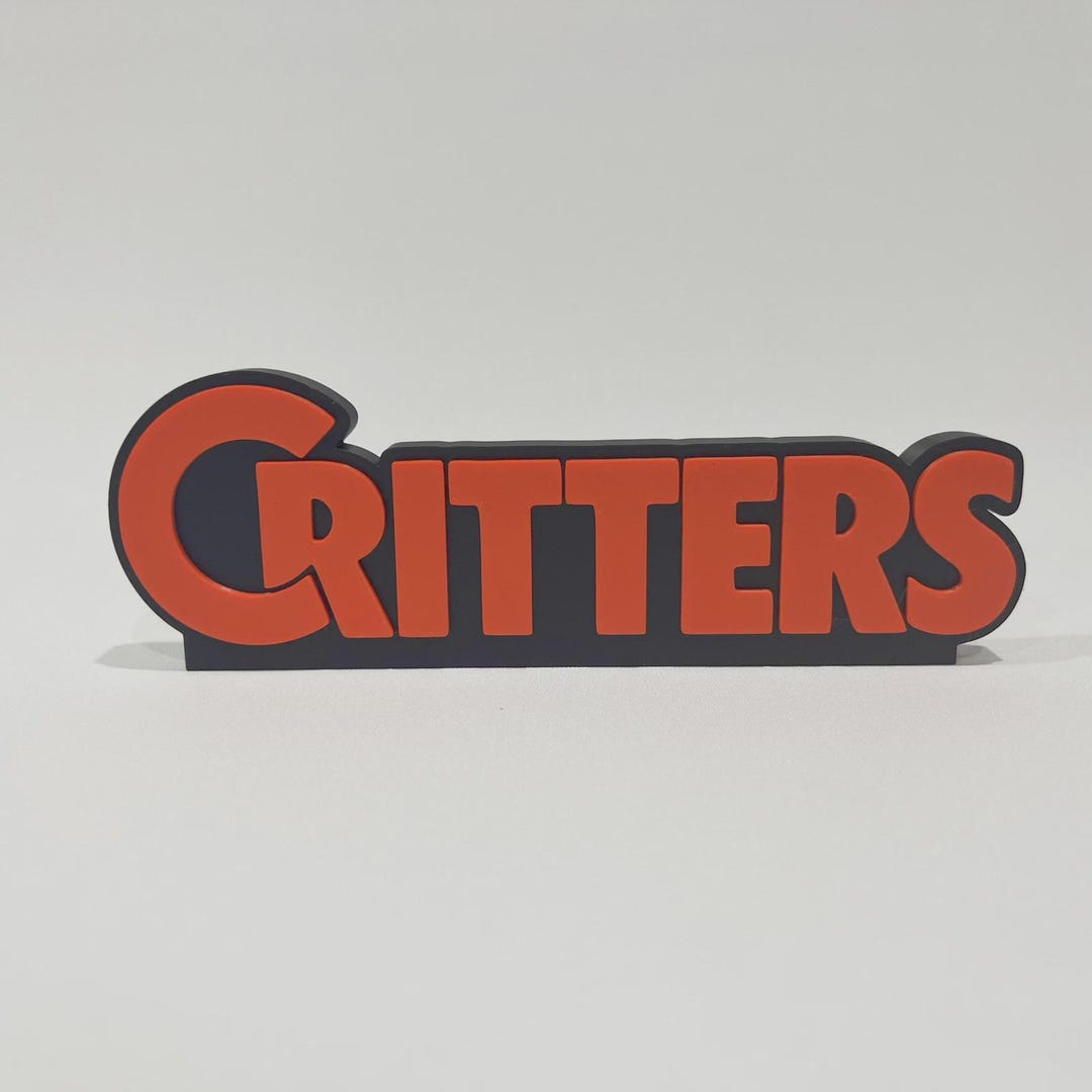 Critters Logo Display Sign 3D Printed Free Standing Collectible - Etsy
