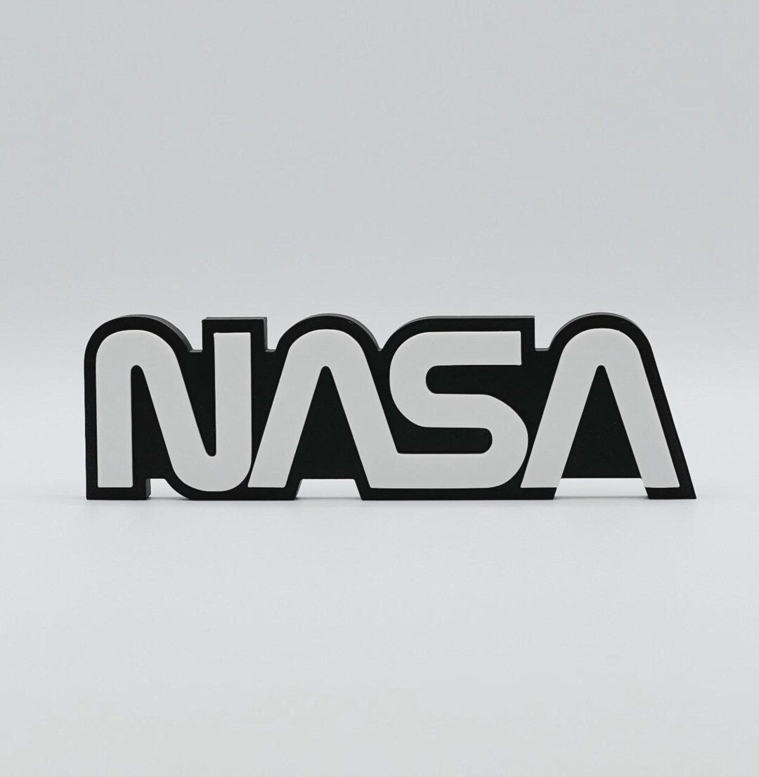 NASA Display Sign 3D Printed Free Standing Collectible - Etsy