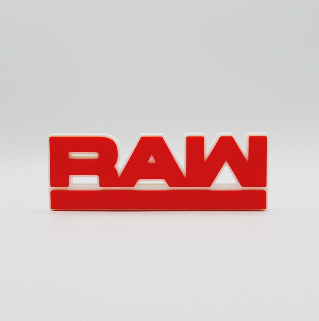 WWE RAW Display Sign 3D Printed Free Standing Collectible - Etsy