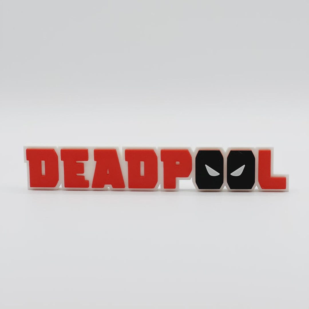 Deadpool Display Sign 3D Printed Free Standing Collectible - Etsy
