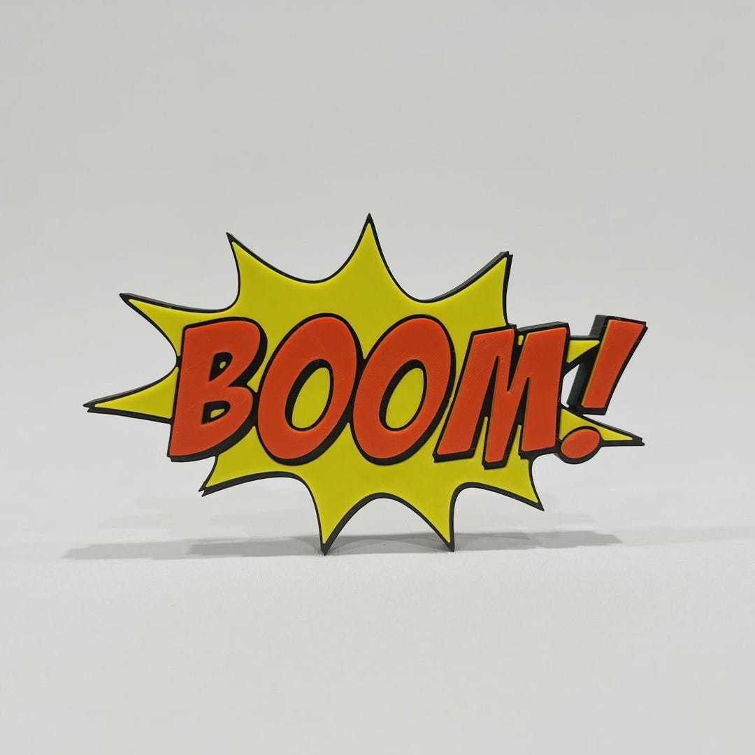 Buy Boom Logo Display Sign 3D Printed Free Standing Collectible Online ...