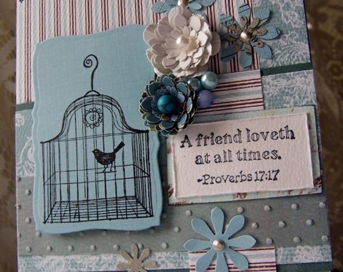 Elegant Bible Verse Greeting Card Proverbs 17:17 Handmade - Etsy