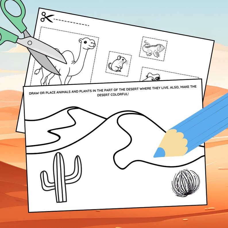 PDF Kids Desert Habitat Play Set A4 Digital Download - Etsy