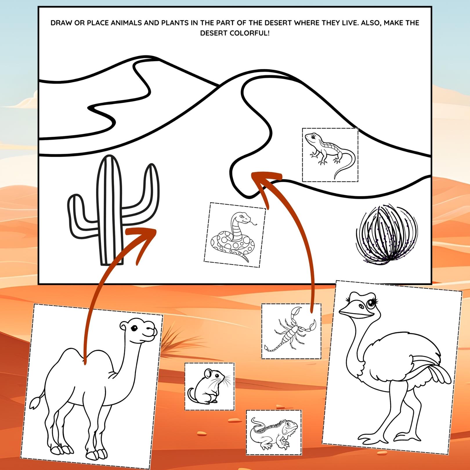 PDF Kids Desert Habitat Play Set A4 Digital Download - Etsy
