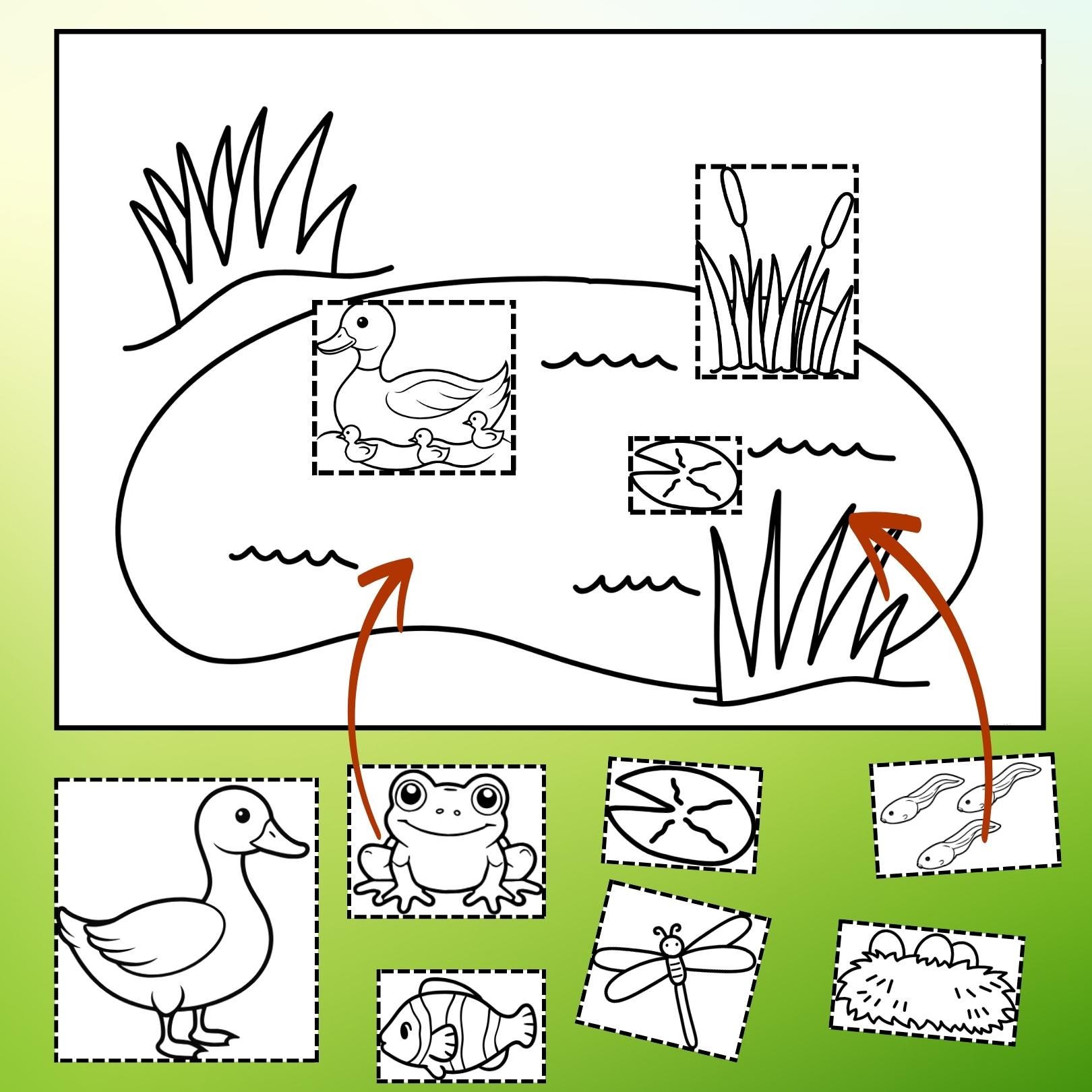 Animal Habitats Sorting Activity Printable – Kids Science Cut and Paste ...
