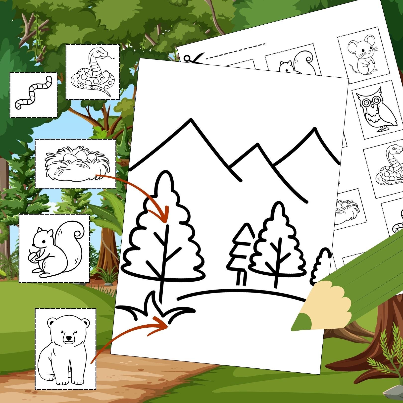 Animal Habitats Sorting Activity Printable – Kids Science Cut and Paste ...