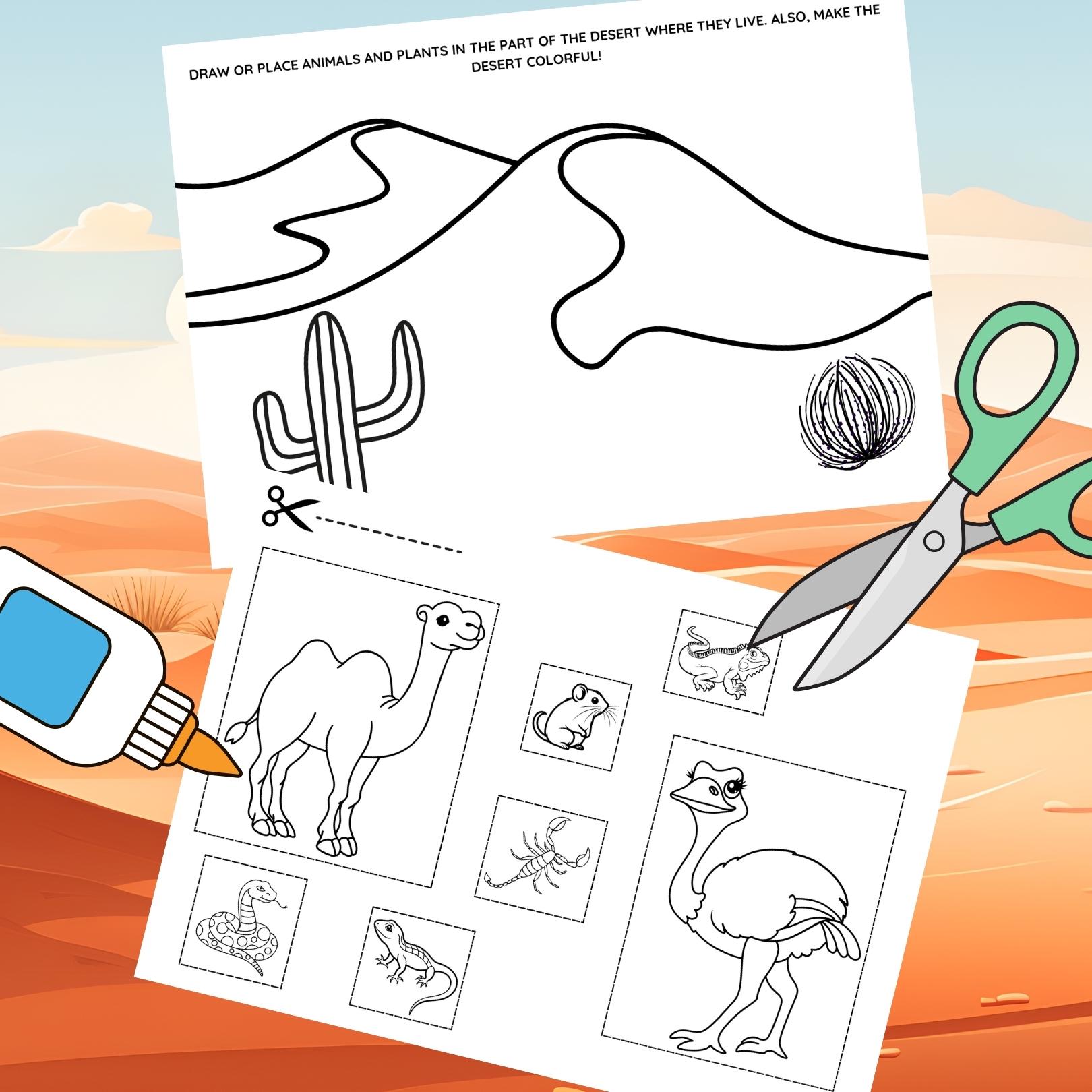 PDF Kids Desert Habitat Play Set A4 Digital Download - Etsy