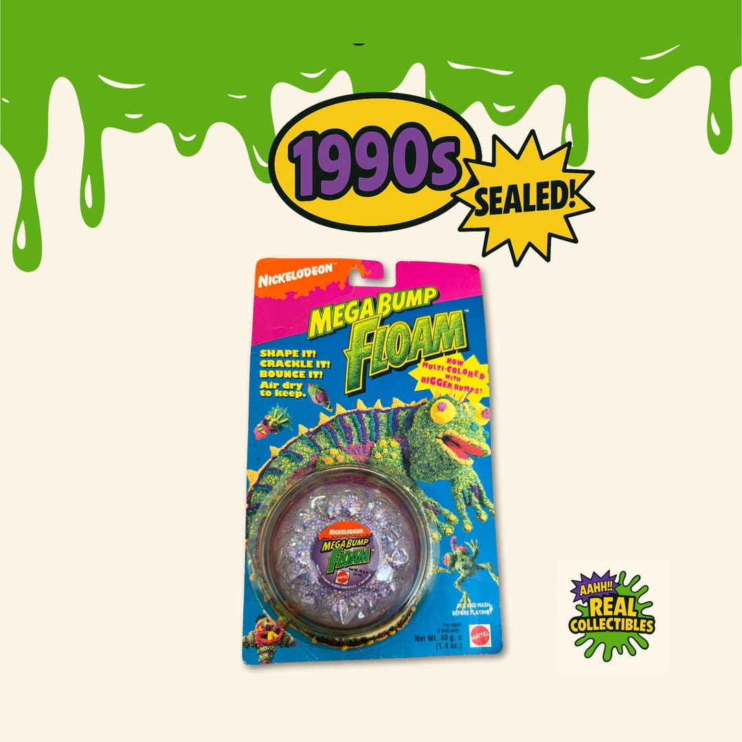Sealed 1990s Nickelodeon Mega Bump Floam – Vintage Toy – Original ...