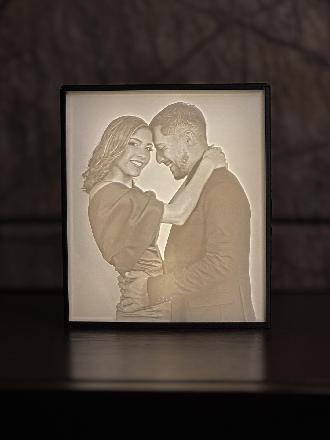Personalized Photo LED Night Light Lamp, 3D Printed, Valentines Couple ...